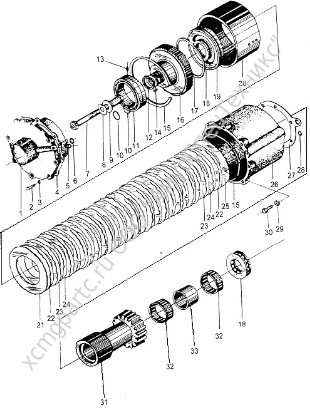Вал кпп первой скорости сборе Z30.4.2C +Z30.4 .3C-Амурспецтехникс